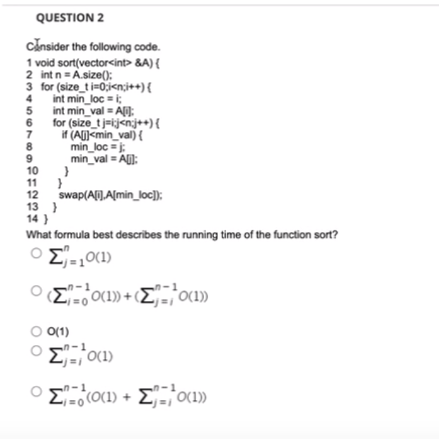 Solved QUESTION 2 Cinsider the following code. 1 void | Chegg.com