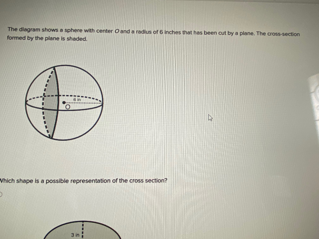Solved The diagram shows a sphere with center and a radius | Chegg.com