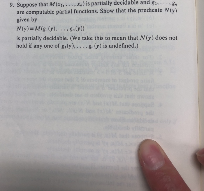 Solved 9. Suppose that M(x are computable partial functions. | Chegg.com