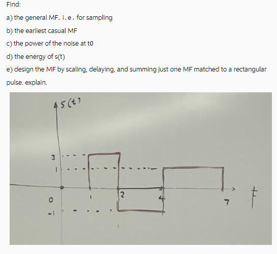Solved MF is Matched Filter | Chegg.com