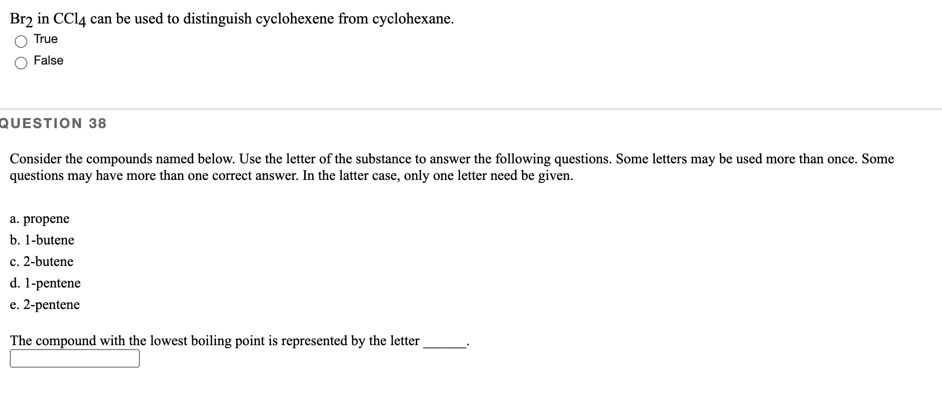 Solved Br2 in CCl4 can be used to distinguish cyclohexene | Chegg.com