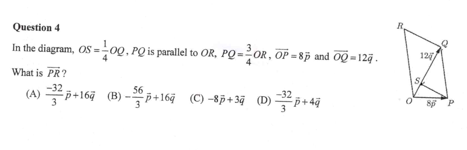 Solved In the diagram, OS=41OQ,PQ is parallel to | Chegg.com