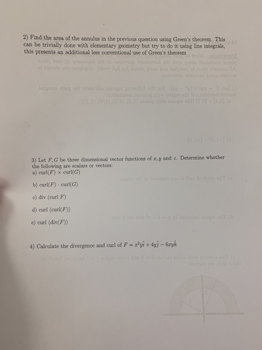 Solved 2) Find the area of the annulus in the previous | Chegg.com