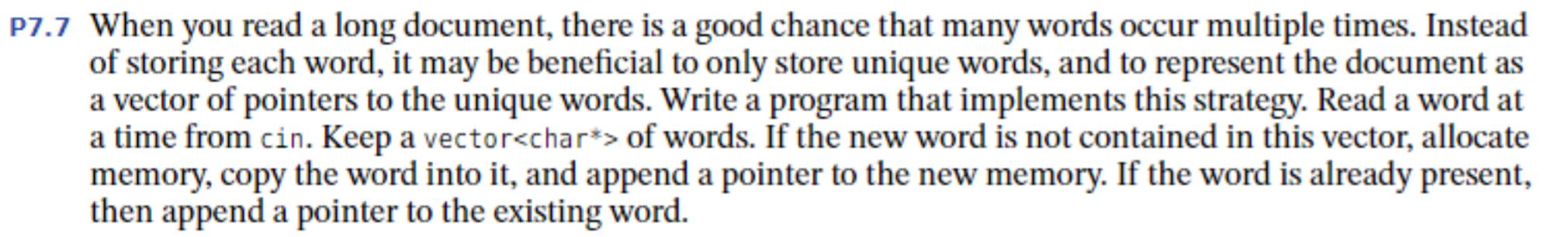 Solved P7.7 When you read a long document, there is a good | Chegg.com