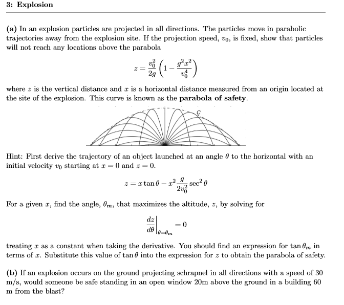 Solved 3: Explosion (a) In an explosion particles are | Chegg.com