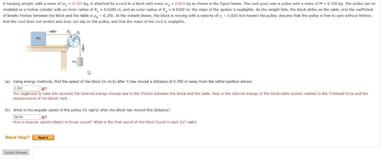 Solved that the cord does not stretch and does not slip on | Chegg.com