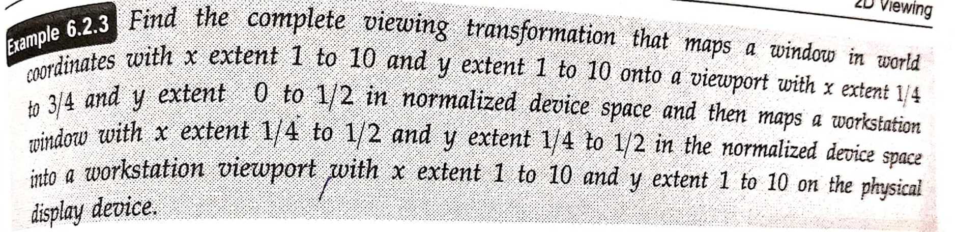 Solved Example 6.2.3 ﻿Find the complete viewing | Chegg.com