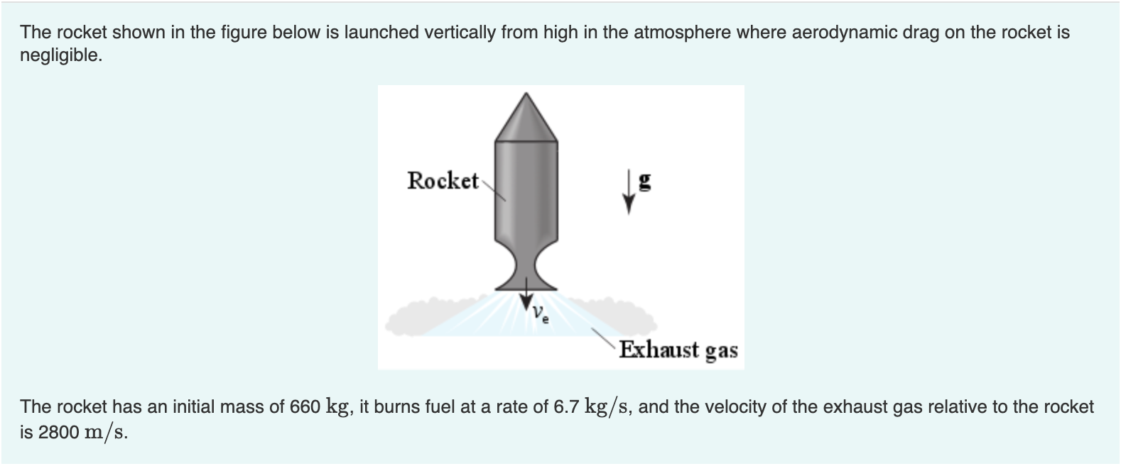 Solved Part A) Determine the velocity of the rocket 10 | Chegg.com
