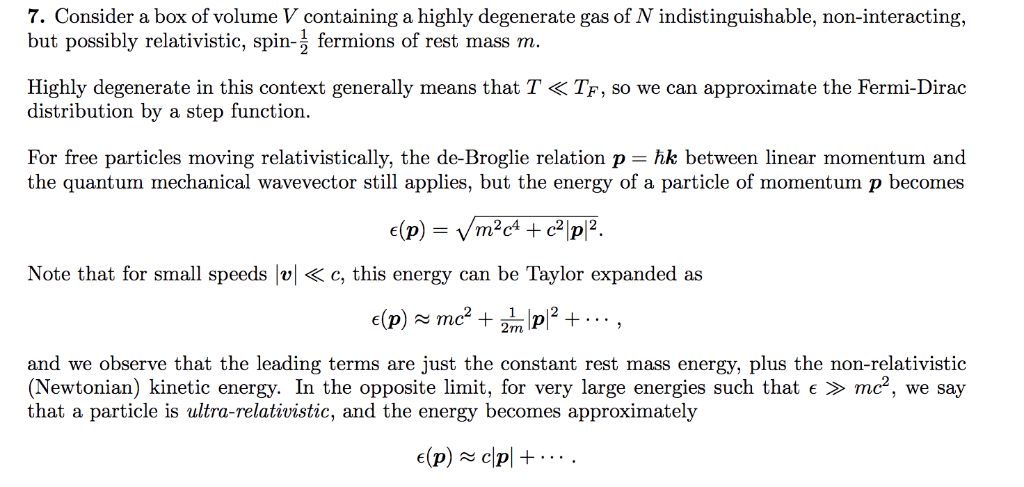 7. Consider a box of volume V containing a highly | Chegg.com