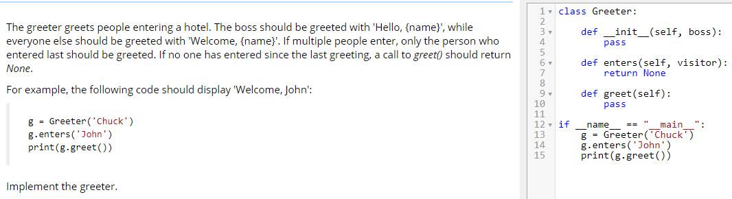 Solved The greeter greets people entering a hotel. The boss | Chegg.com