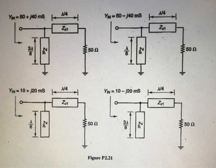 Solved Prob.5. 2.21 Design the matching circuits shown in | Chegg.com