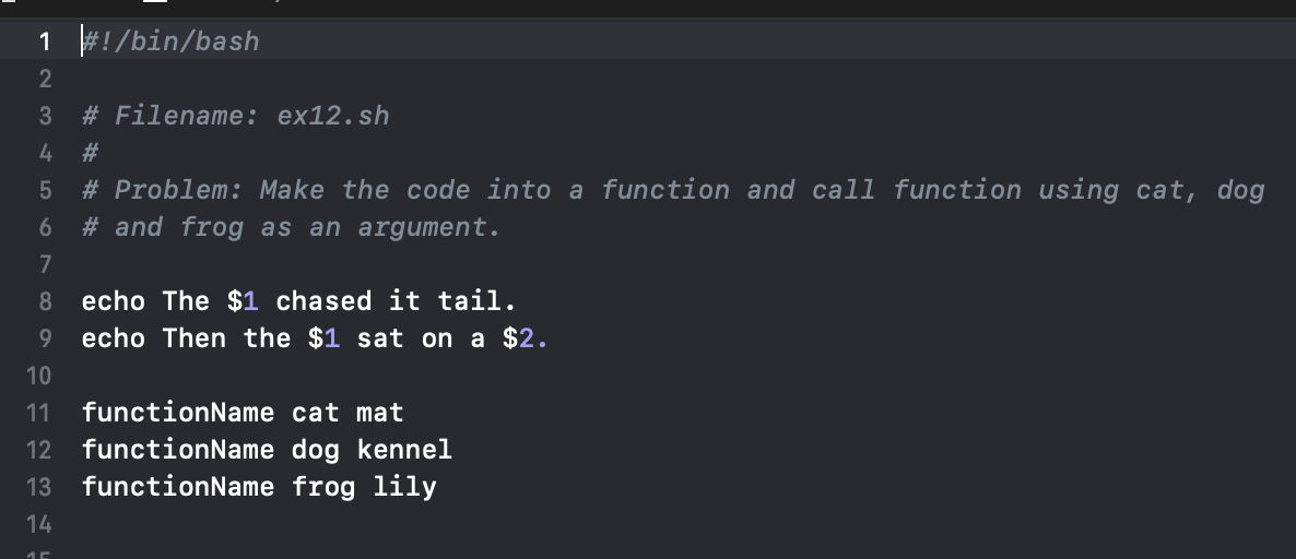 Solved 1 !/bin/bash 2 3 # Filename: ex12.sh 4 # 5 # Problem: | Chegg.com