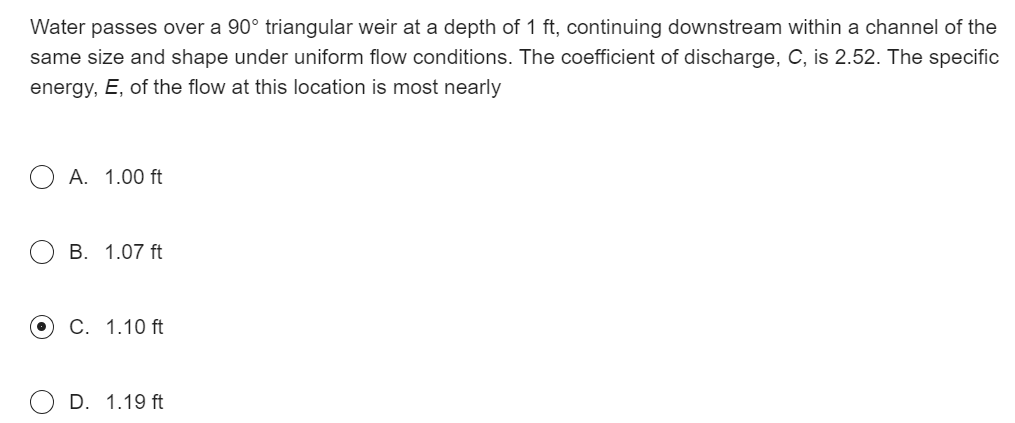 Solved Water passes over a 90∘ triangular weir at a depth of | Chegg.com