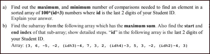 Solved a) Find out the maximum, and minimum number of | Chegg.com