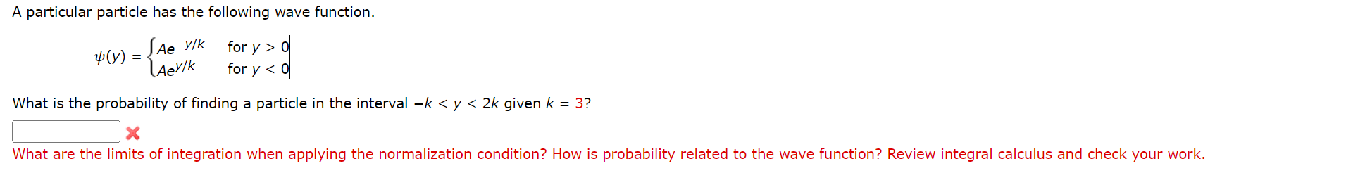 Solved A particular particle has the following wave | Chegg.com