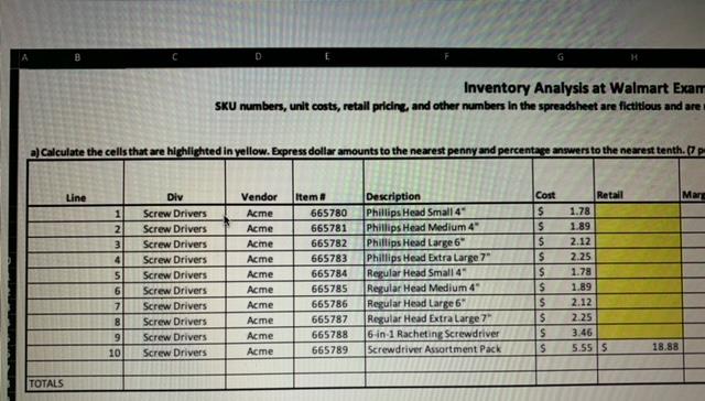 Solved Use Excel formulas to complete the calculations and | Chegg.com