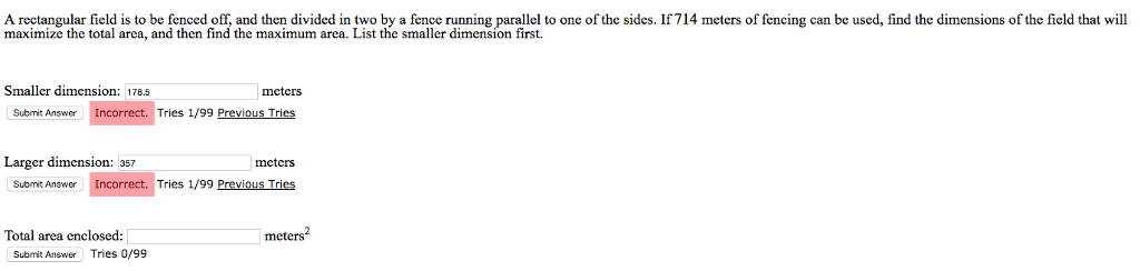 Solved A rectangular field is to be fenced off, and then | Chegg.com
