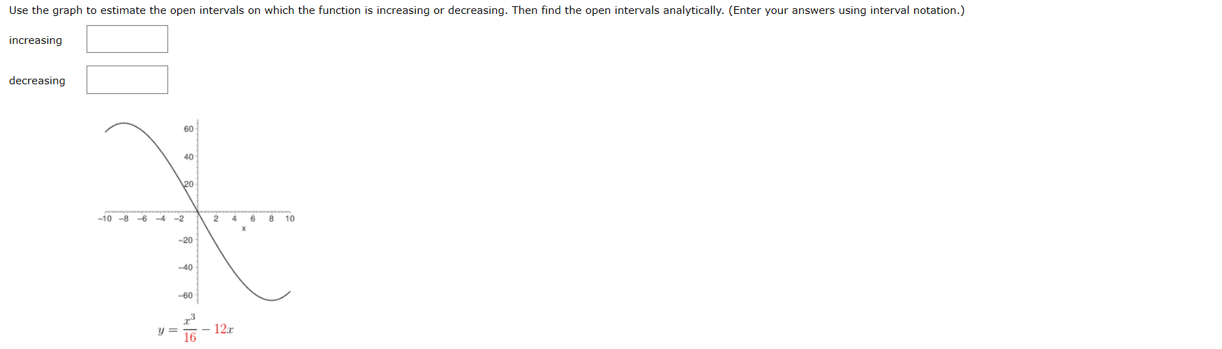 Solved Use the graph to estimate the open intervals on which | Chegg.com