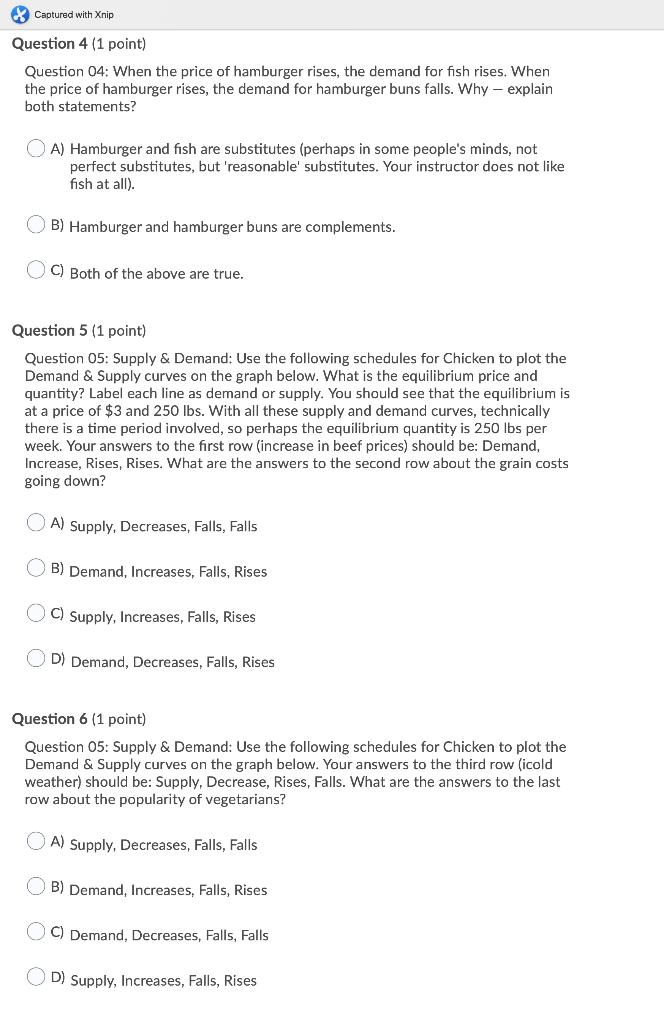 Solved Captured With Xnip Question 4 1 Point Question 04 8079