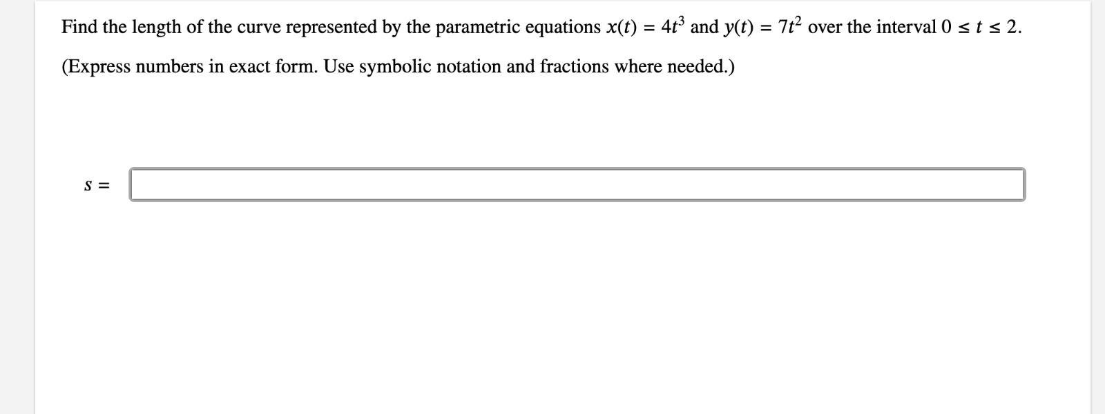 Solved Find the length of the curve represented by the | Chegg.com