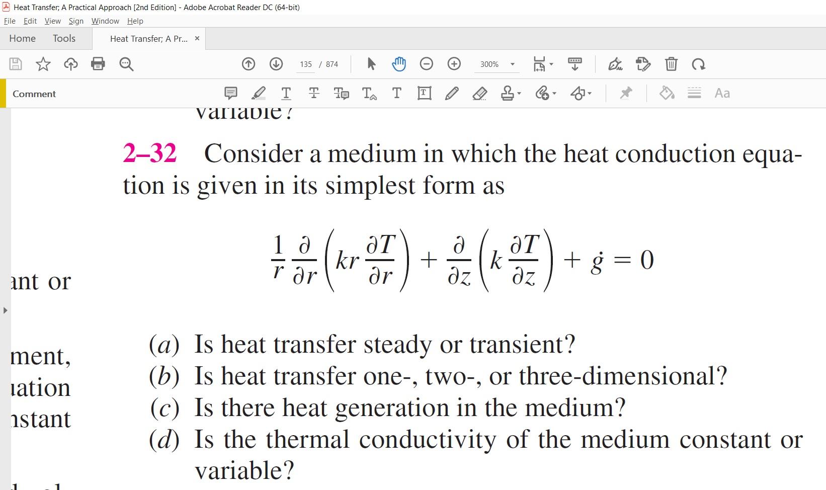 Solved 2-32 Consider a medium in which the heat conduction | Chegg.com