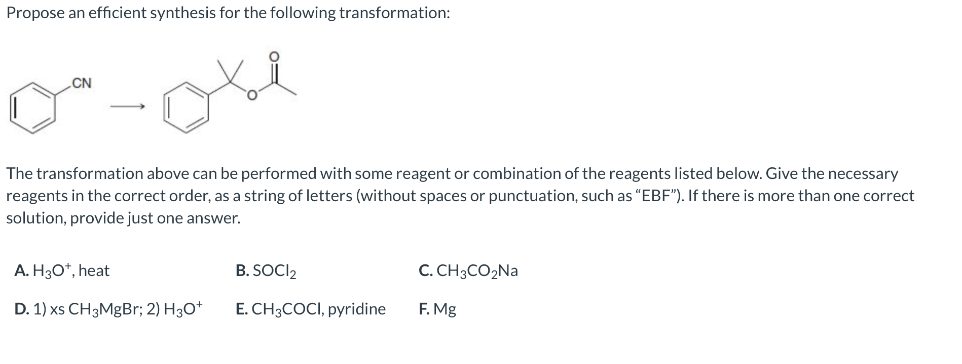Solved Propose an efficient synthesis for the following | Chegg.com
