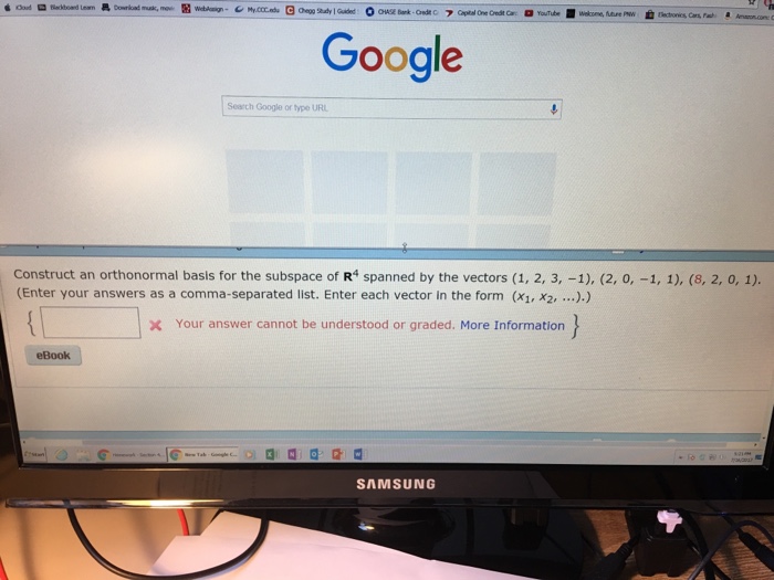 Solved Construct an orthonormal basis for the subspace of | Chegg.com