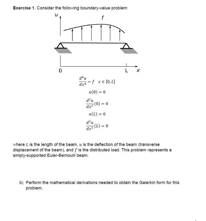Solved Exercise 1. Consider the following boundary-value | Chegg.com