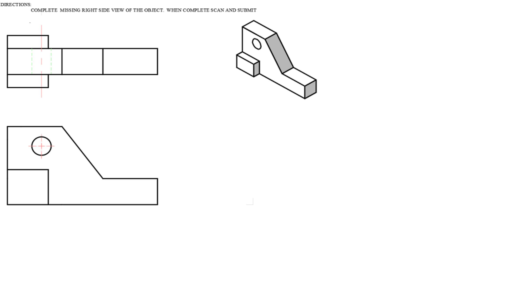 Solved COMPLETE MISSING TOP VIEW OF THE OBJECT. WHEN | Chegg.com