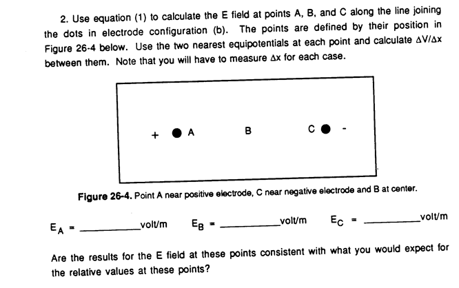 2. Use equation (1) to calculate the E field at | Chegg.com