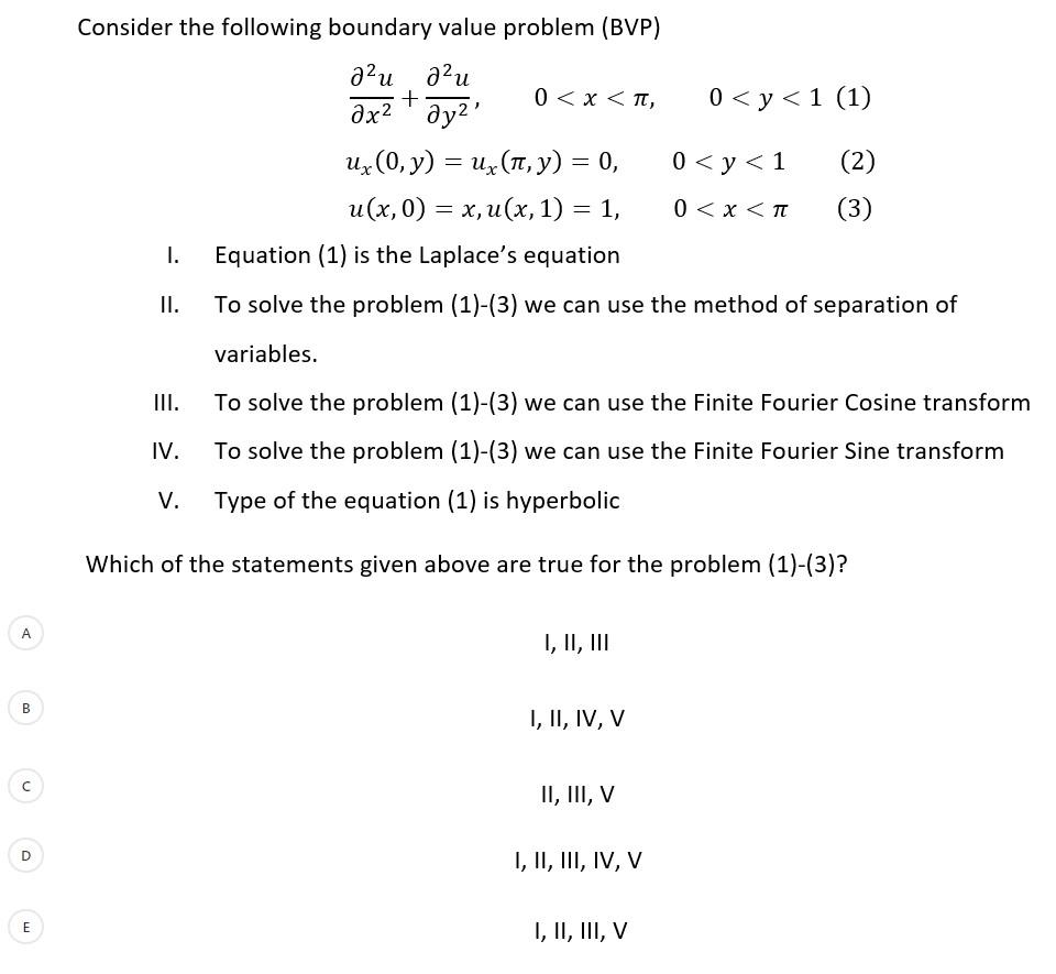 Solved Consider the following boundary value problem (BVP) | Chegg.com