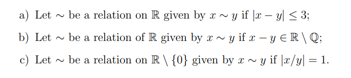 Solved For each of the following relations, which are | Chegg.com