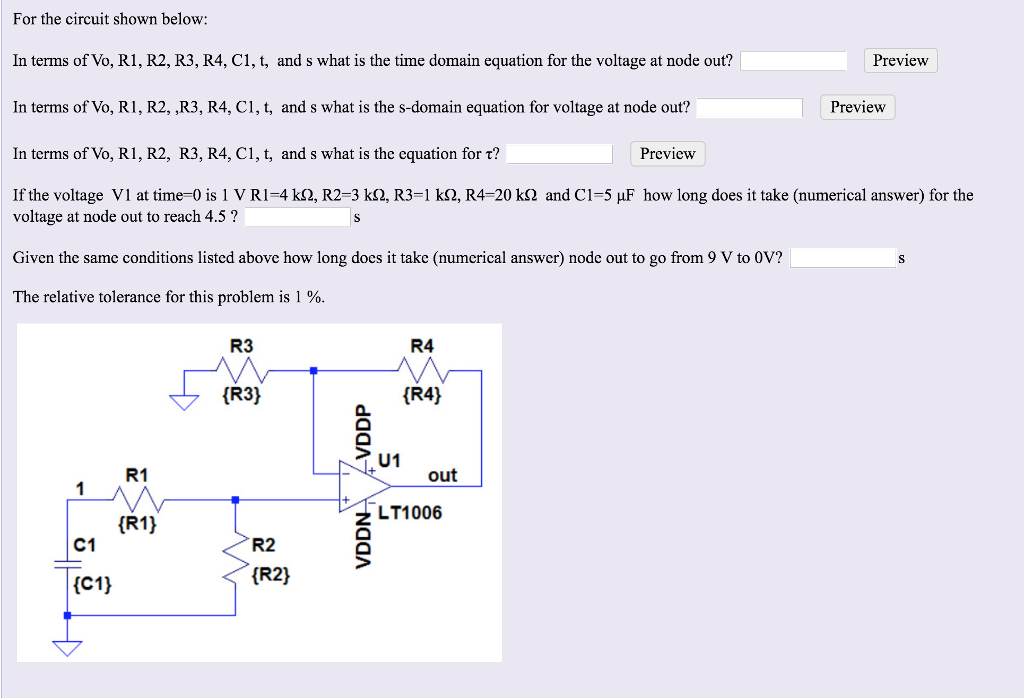 Solved For the circuit shown below In terms of Vo, R1, R2, | Chegg.com