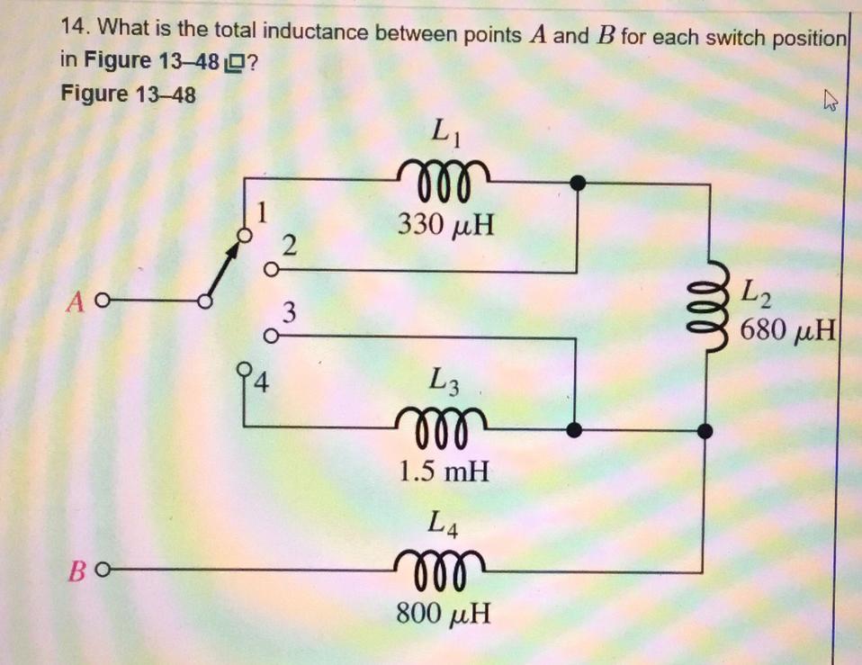 Solved 14. What is the total inductance between points A and | Chegg.com