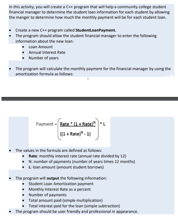 Solved In this activity, you will create a C++ program that | Chegg.com
