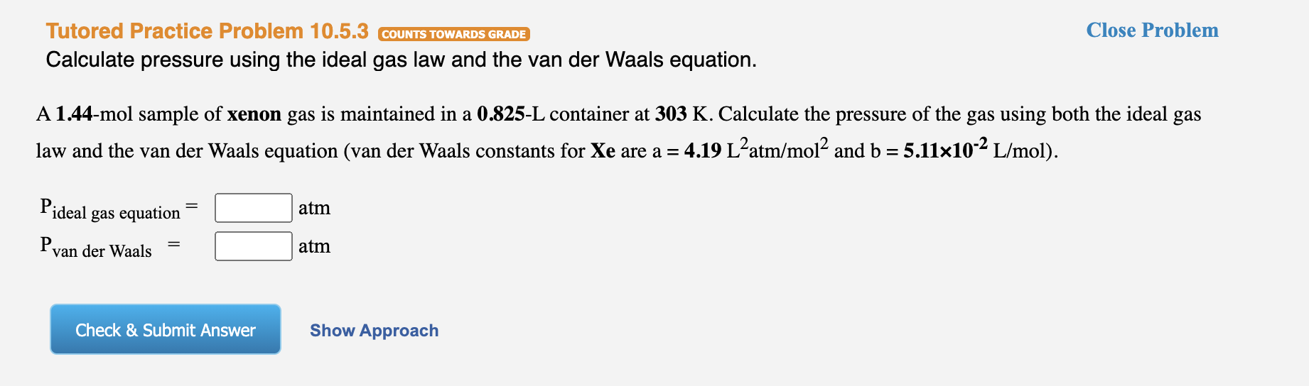 Solved Close Problem Tutored Practice Problem 10.5.3 COUNTS | Chegg.com