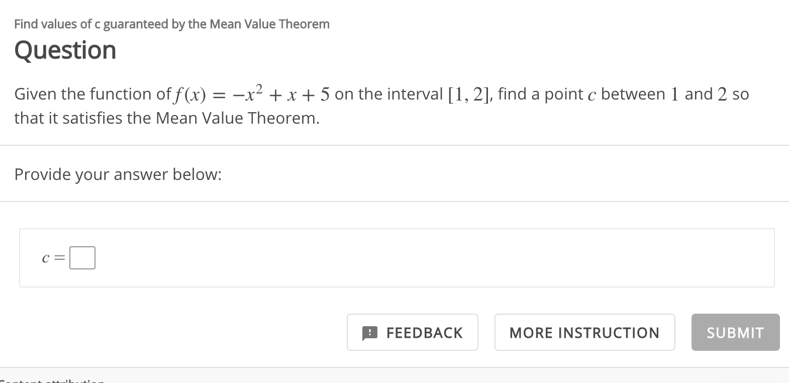 Solved Find values of c guaranteed by the Mean Value Theorem | Chegg.com