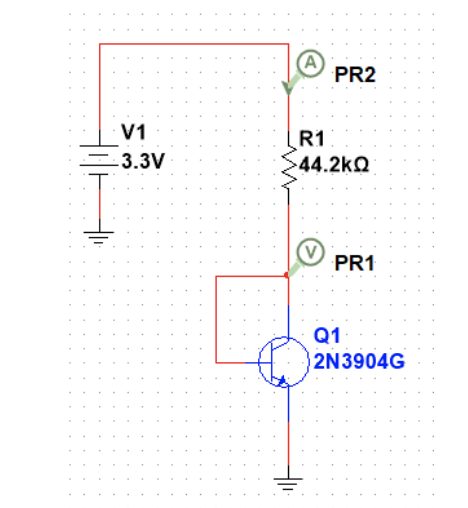 Solved NPN transistor temperature sensor - positive slope. | Chegg.com