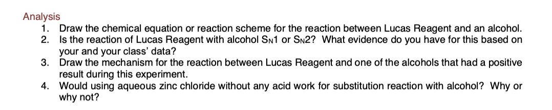 Solved Chemical Table Chemical Hazards Lucas Reagent | Chegg.com