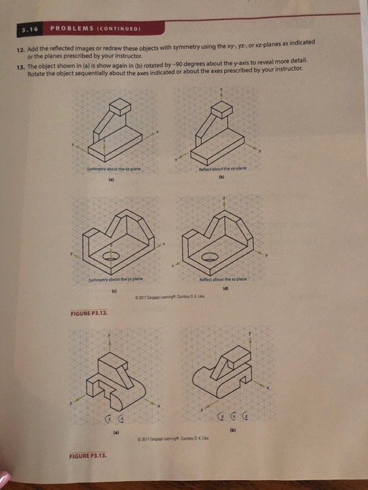 Solved 3.16 PROBLEMS ICONTINUED) paper 5. Rotate the | Chegg.com