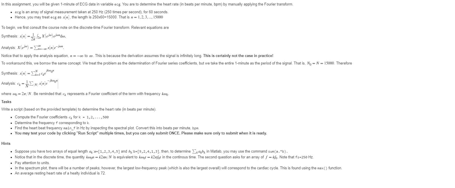Script e Reset DE MATLAB Documentation 1 load | Chegg.com