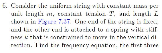 Solved 6. Consider the uniform string with constant mass per | Chegg.com