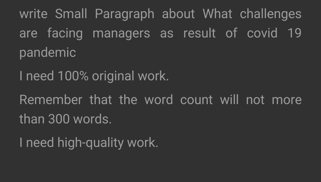 Solved write Small Paragraph about What challenges are | Chegg.com