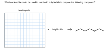 Solved What nucleophile could be used to react with butyl | Chegg.com