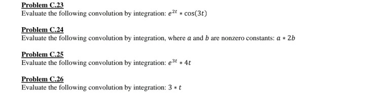 Solved Problem C.23 Evaluate the following convolution by | Chegg.com