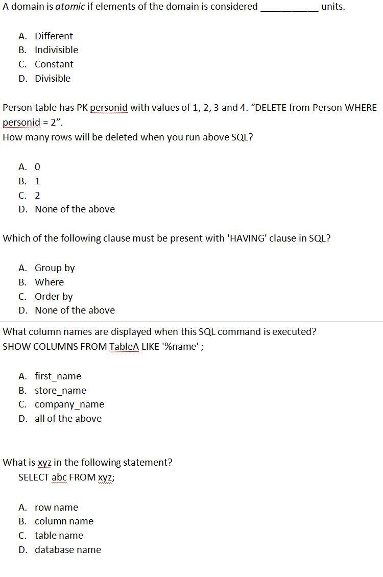 Solved A domain is atomic if elements of the domain is | Chegg.com
