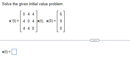 Solved Solve the given initial value problem. | Chegg.com