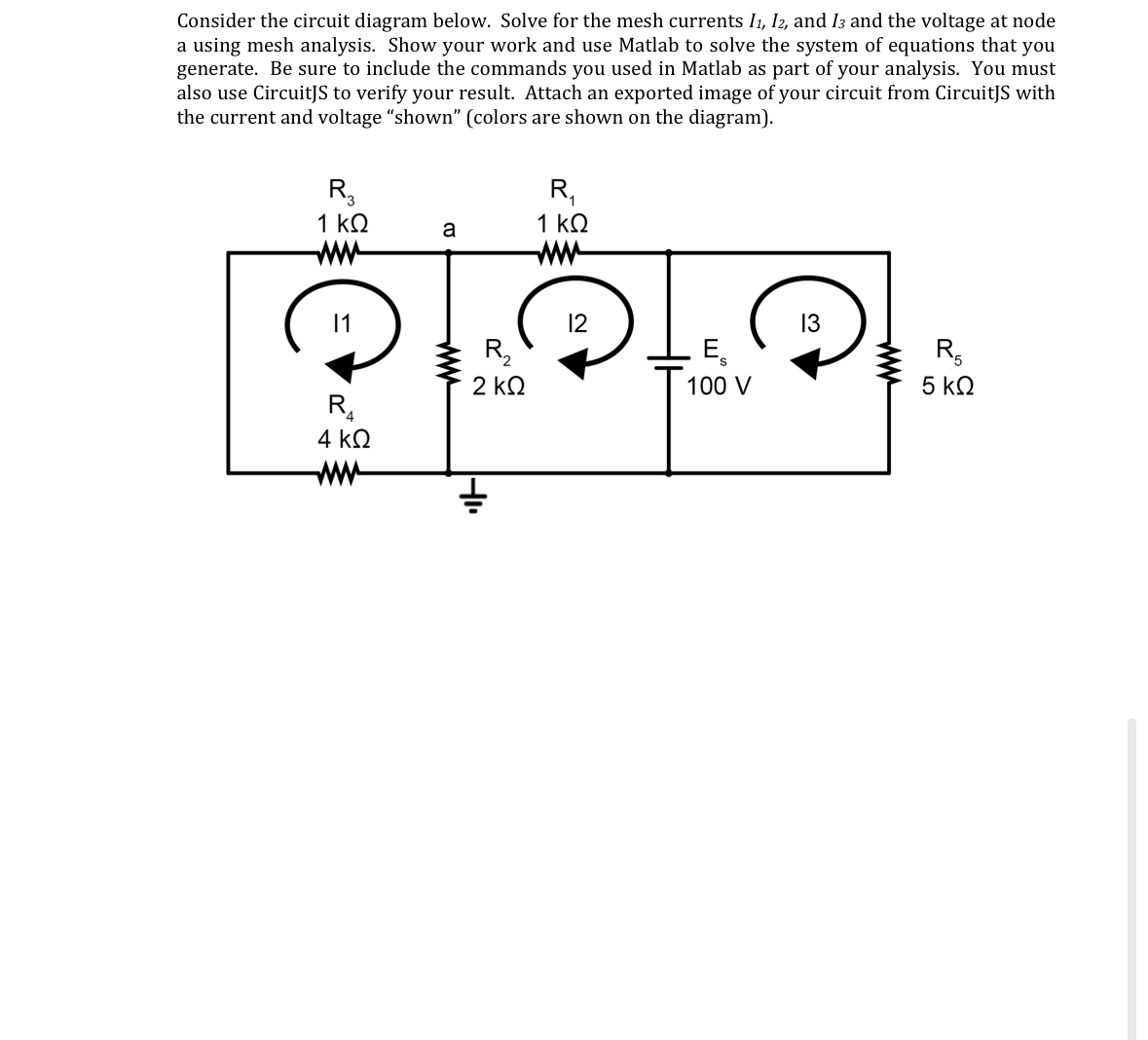 Solved Consider the circuit diagram below. Solve for the | Chegg.com