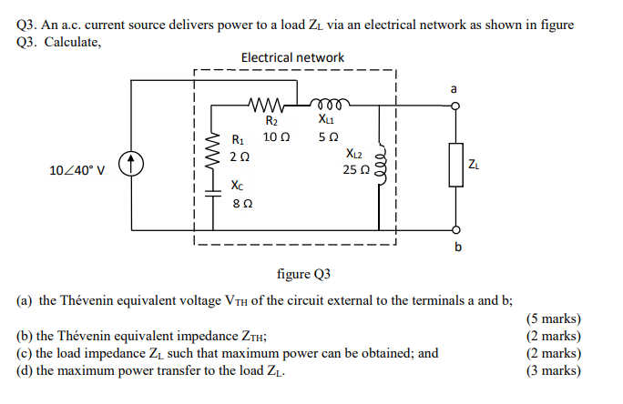 Solved Q3. An a.c. current source delivers power to a load | Chegg.com
