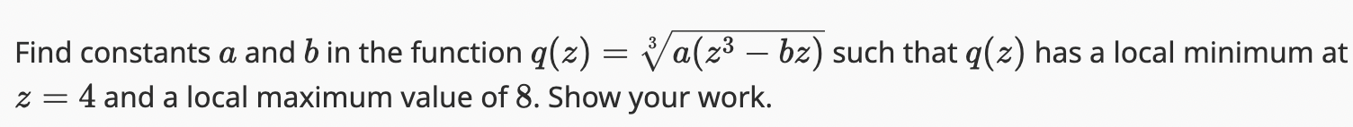 Solved Find constants a and b ﻿in the function | Chegg.com